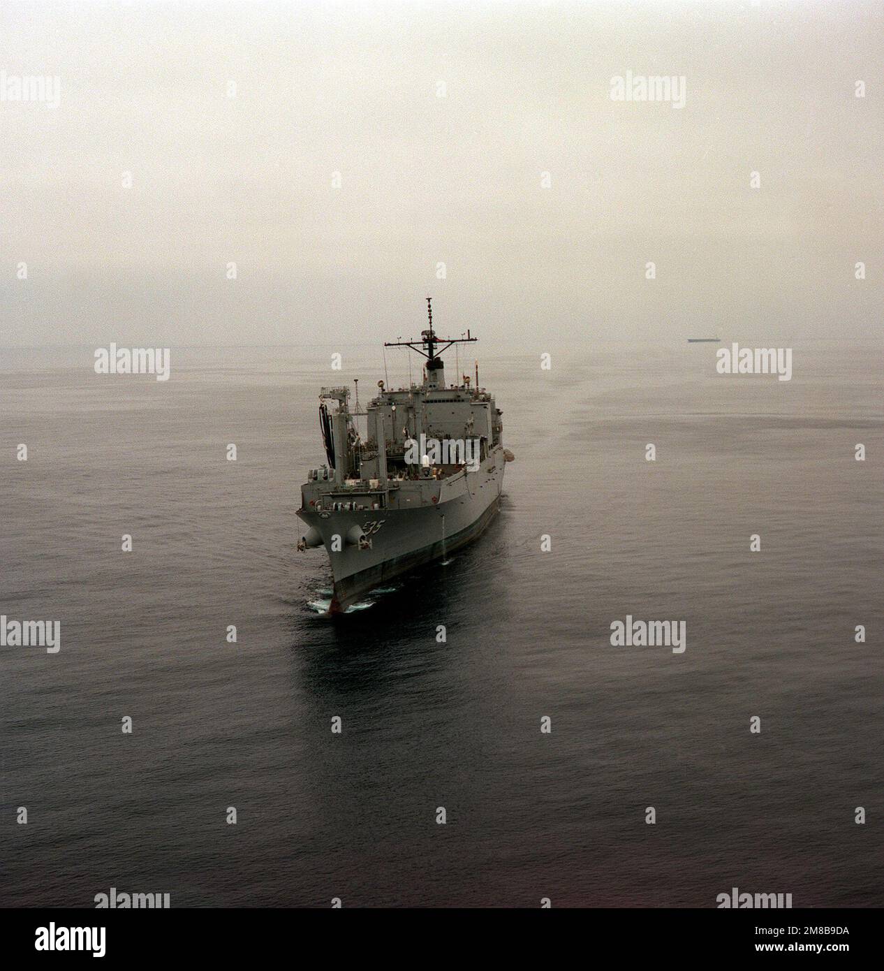 A port bow view of the ammunition ship USS KISKA (AE-35). Country ...