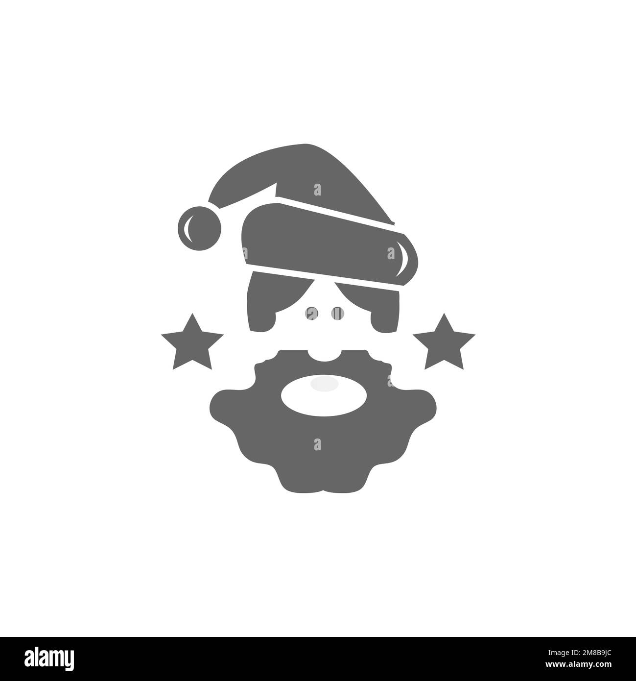 Santa Claus icon, graphic resource template, vector illustration Stock ...