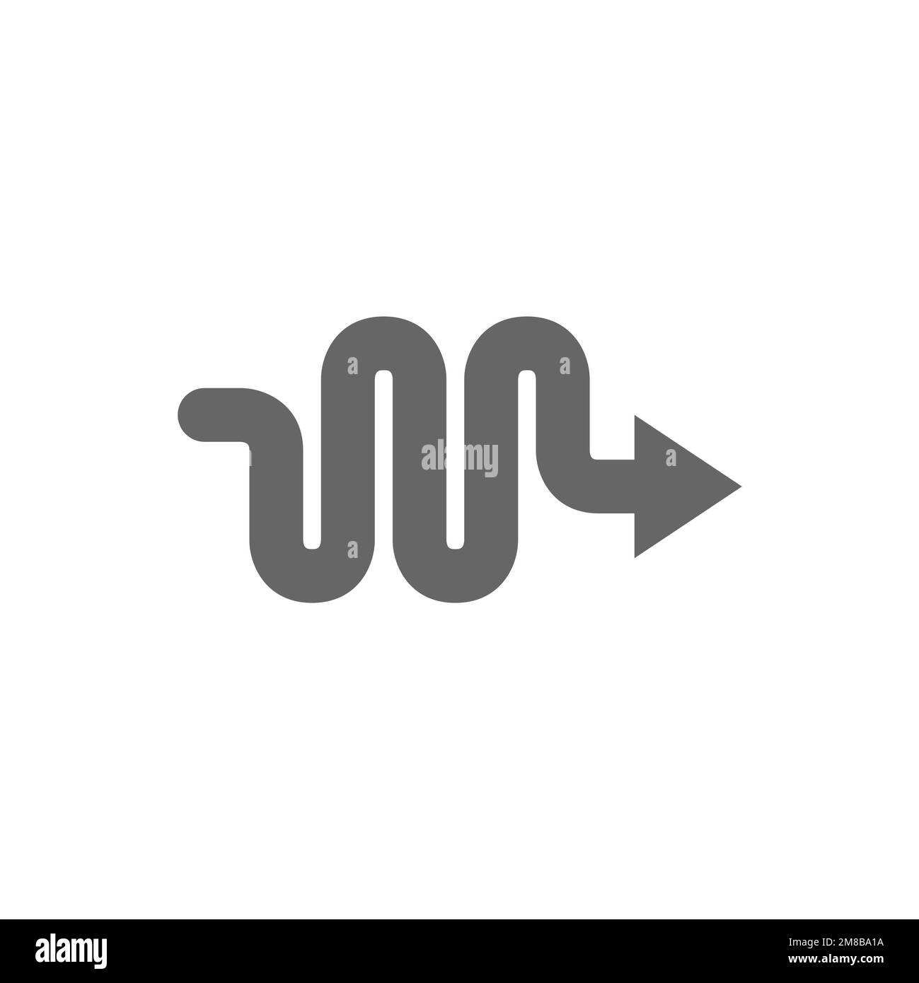 Curved arrow icon, graphic resource template, vector illustration Stock ...