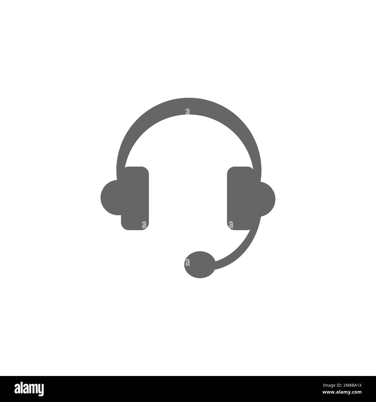 Headset icon, graphic resource template, vector illustration Stock ...
