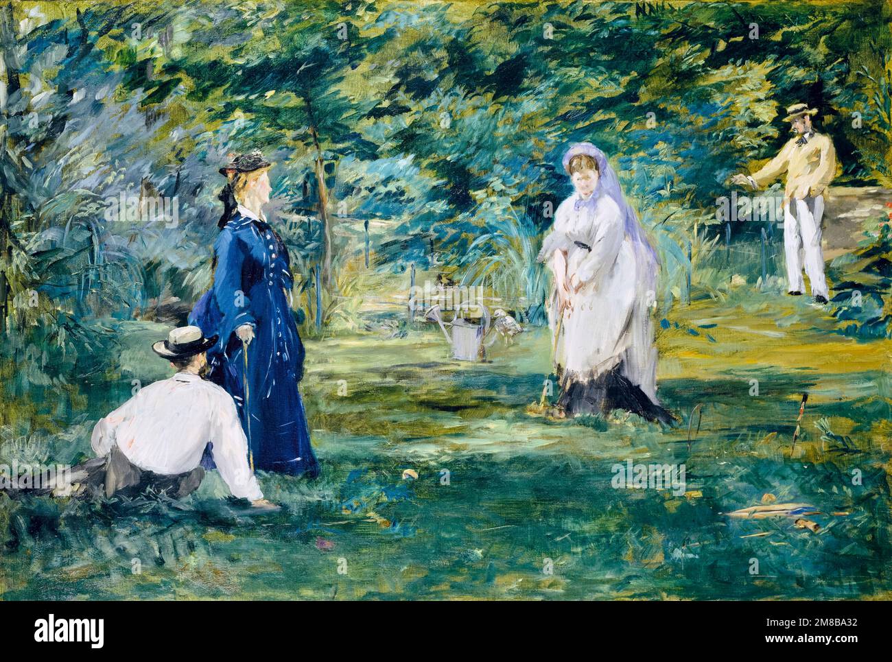 Edouard Manet, A Game of Croquet, painting in oil on canvas, 1873 Stock ...