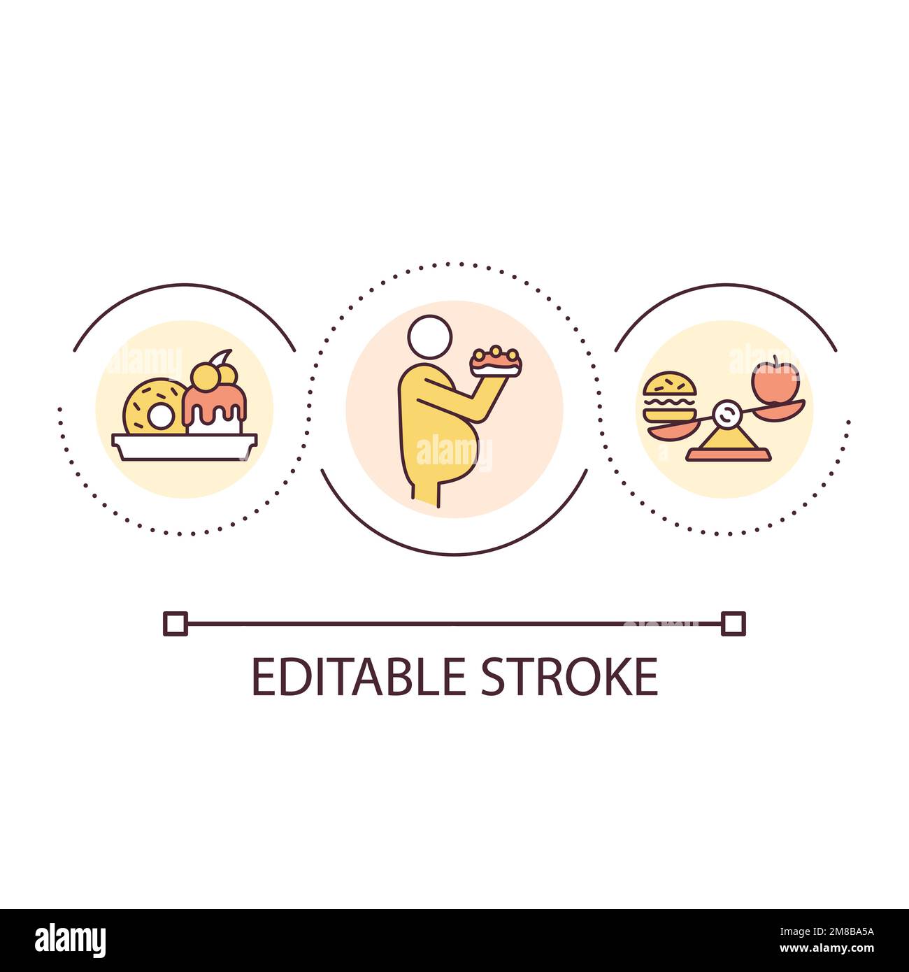 Obesity loop concept icon Stock Vector Image & Art - Alamy