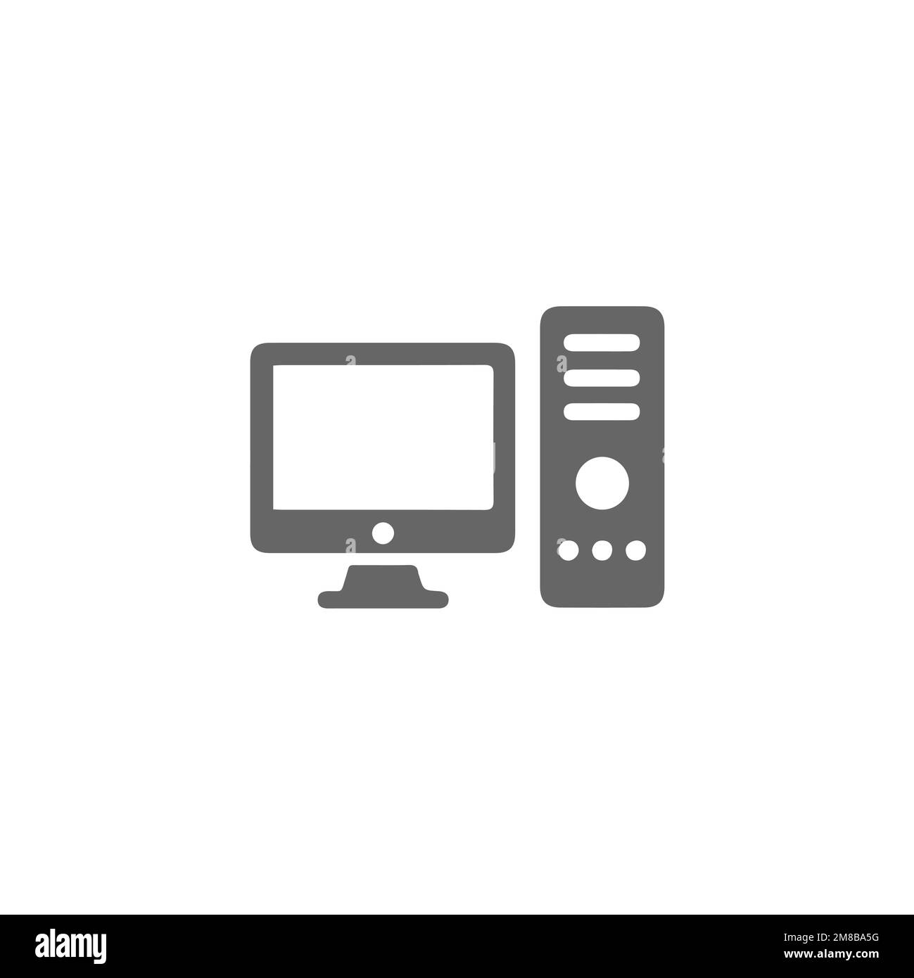 PC icon, graphics resource template, vector illustration Stock Vector ...
