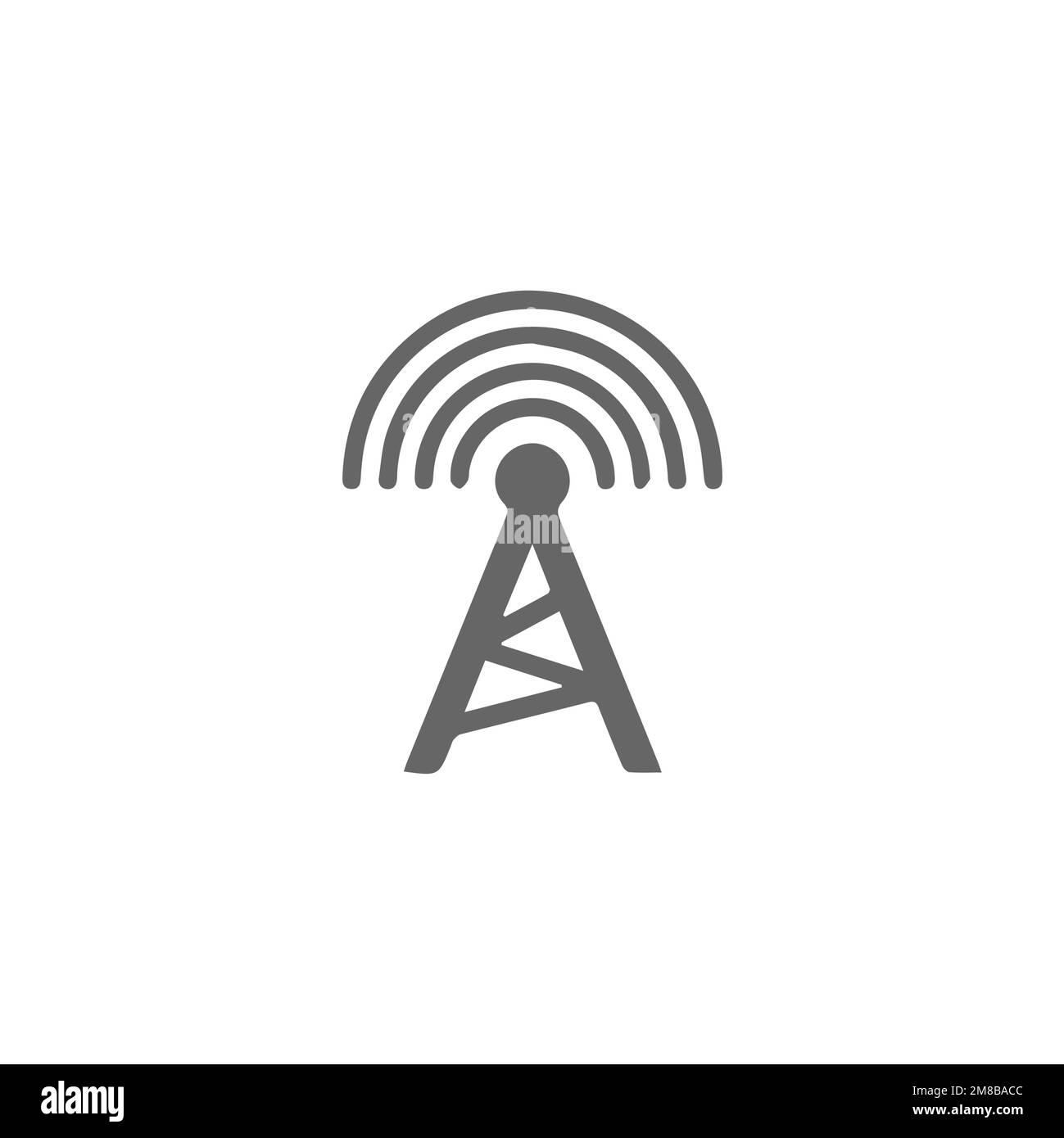 Signal transmitting tower icon, graphic resource template, vector ...