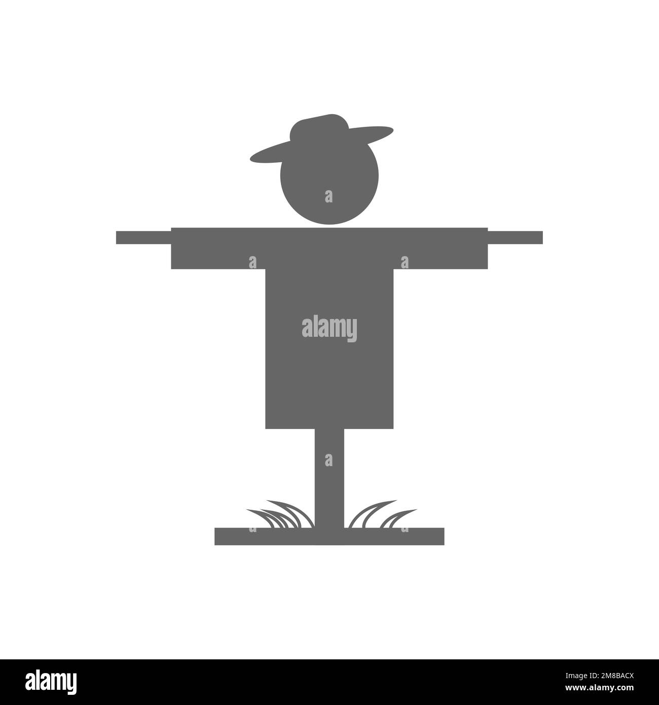 Scarecrow icon, graphics resource template, vector illustration Stock ...