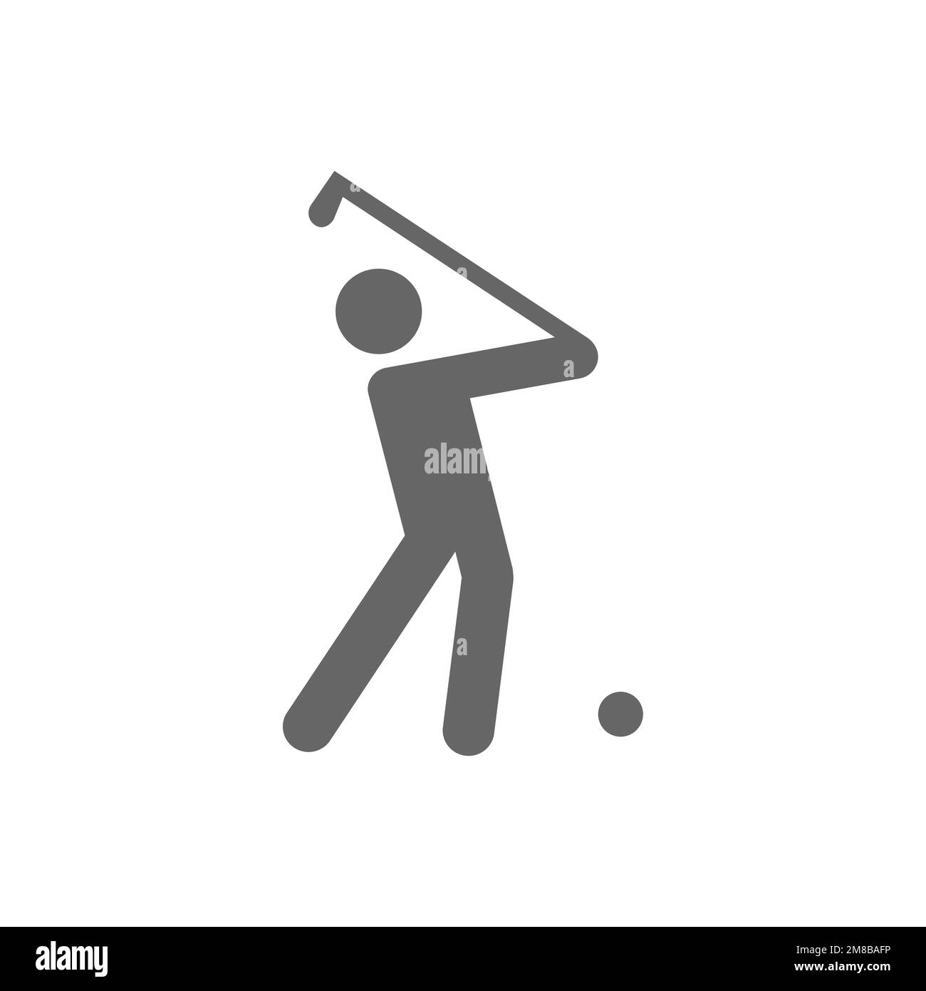 Playing golf icon, graphic resource template, vector illustration Stock ...