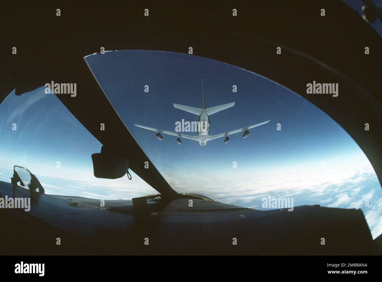 A view from the cockpit of a 495th Tactical Fighter Squadron F-111F ...