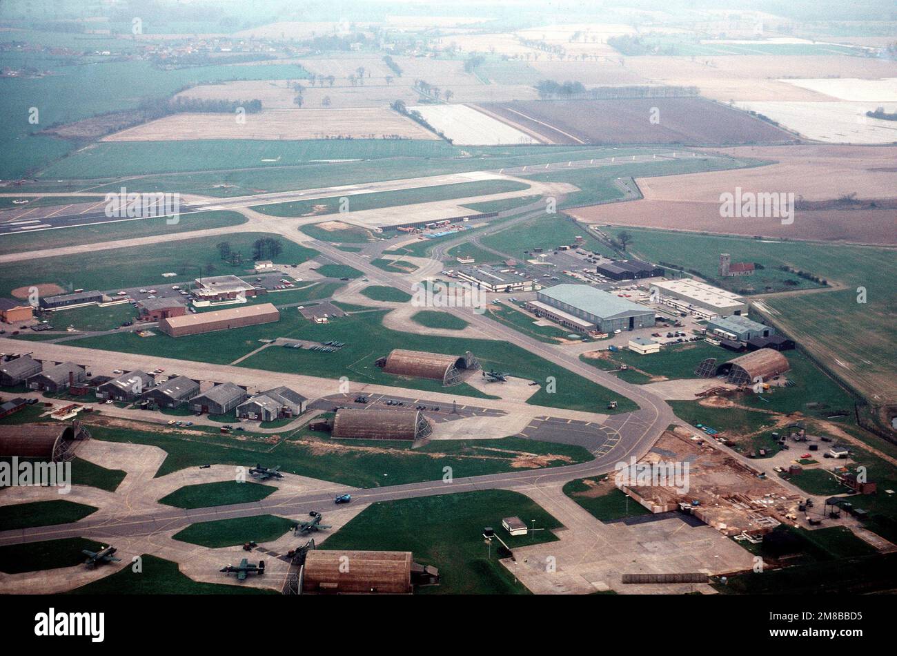 An aerial view of a portion of the base. The 81st Tactical Fighter Wing, U.S. Air Force Europe ...