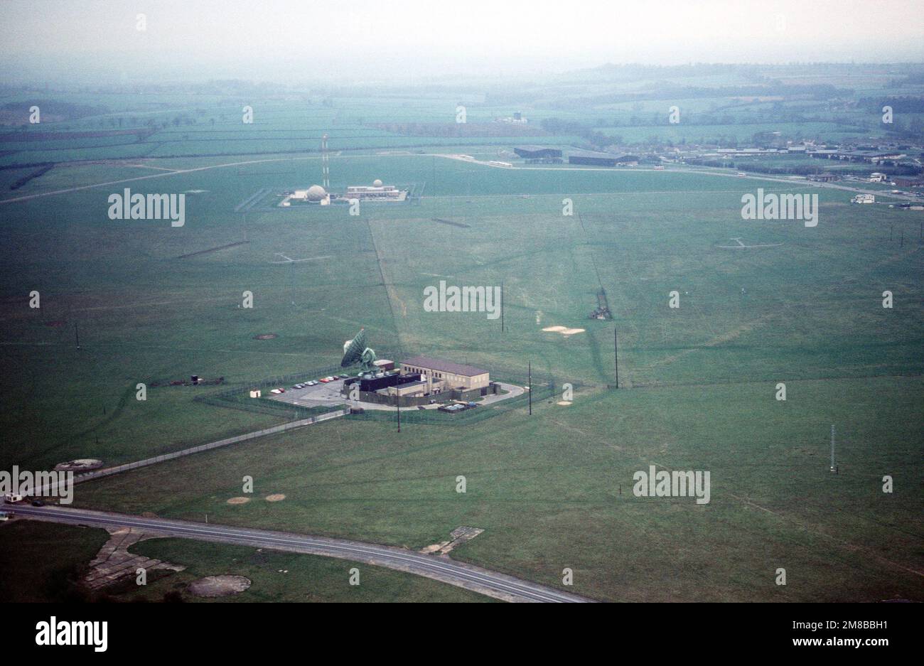 An aerial view of two communications site on the base. The 2130th ...