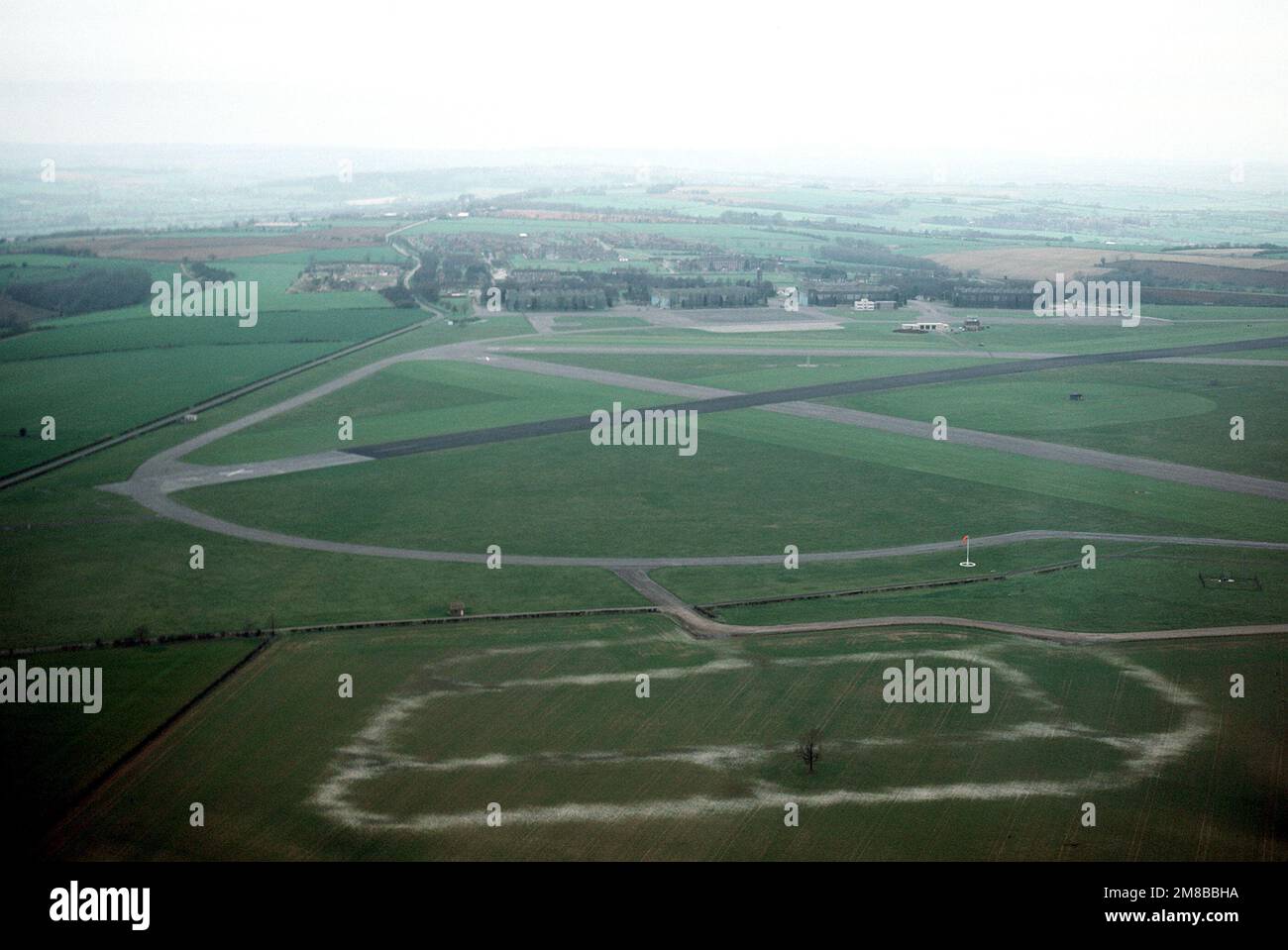 An aerial view of the base's main runway. The 66th U.S. Air Force ...