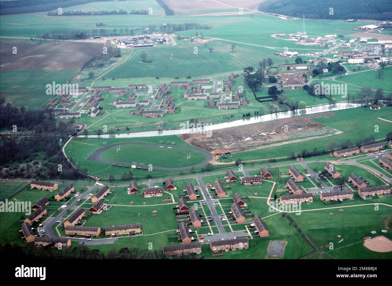 An aerial view of a communications site on the base. The 693rd ...