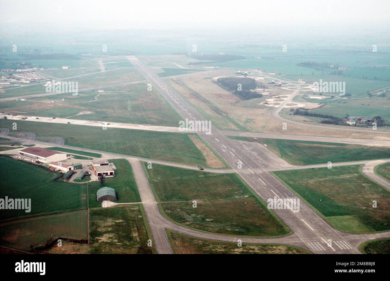 An aerial view of the base's main runway. Weathersfield is maintained ...