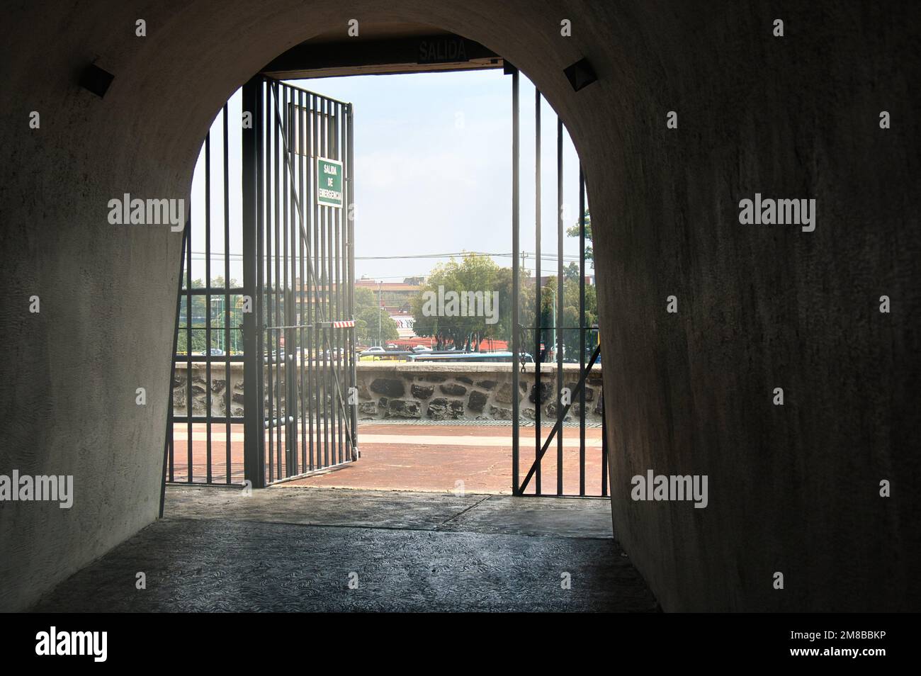 An opened gate of football stadium Stock Photo - Alamy