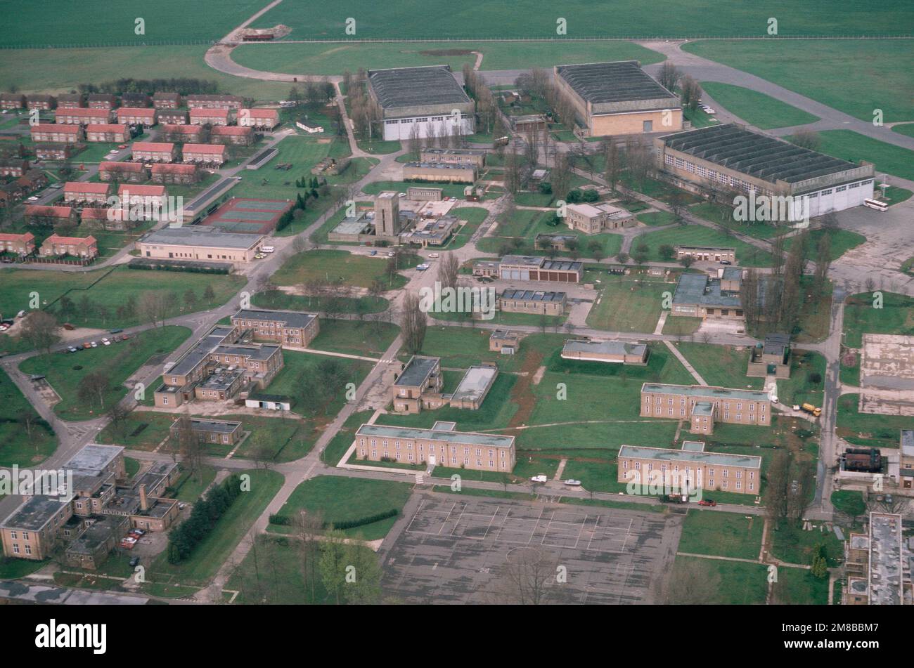 An aerial view of a portion of the base and surrounding area. The 608th ...
