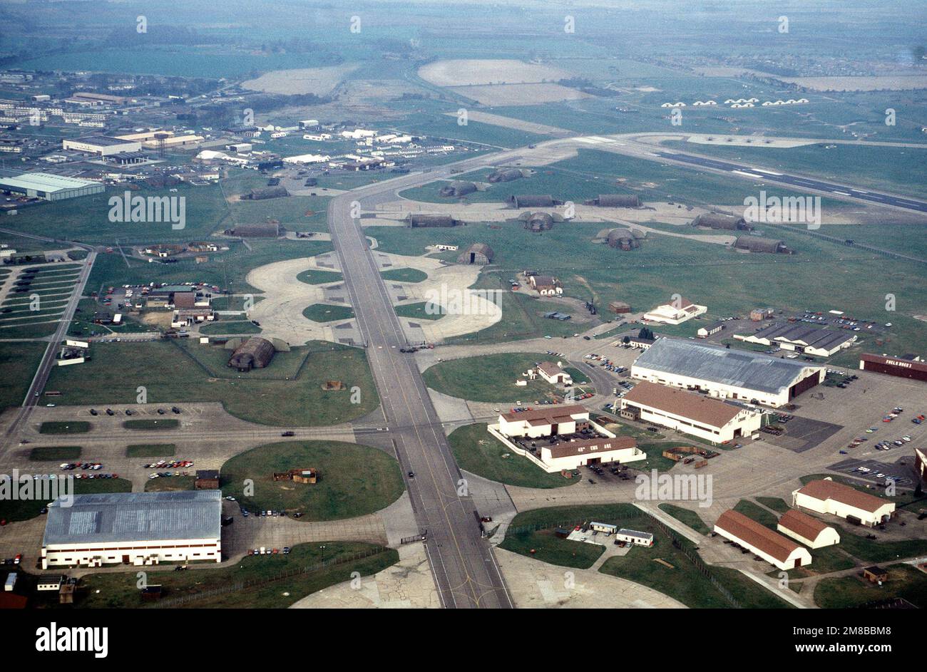 An aerial view of a portion of the base. The 48th Tactical Fighter Wing ...