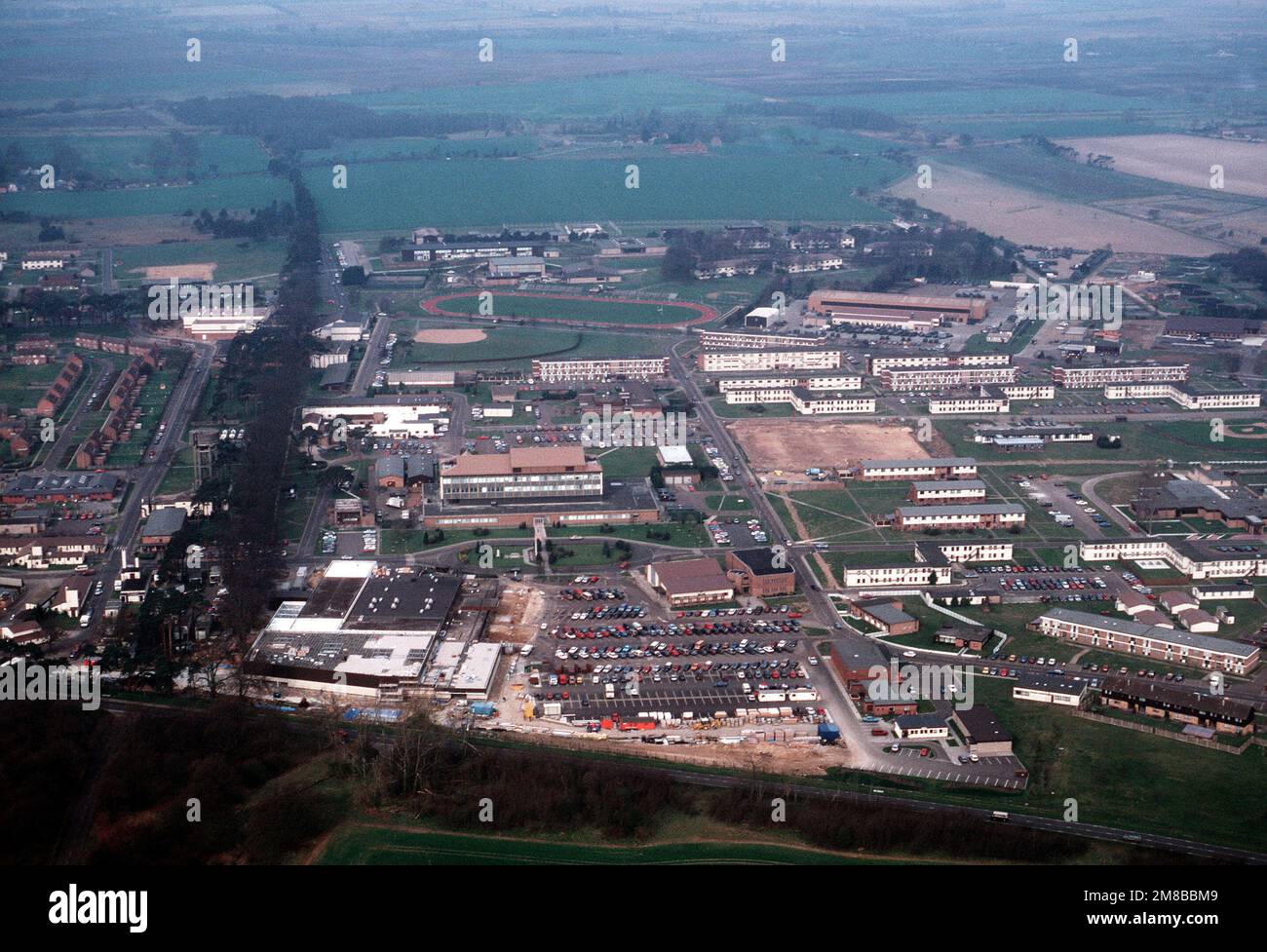 An aerial view of a portion of the base. The 48th Tactical Fighter Wing ...