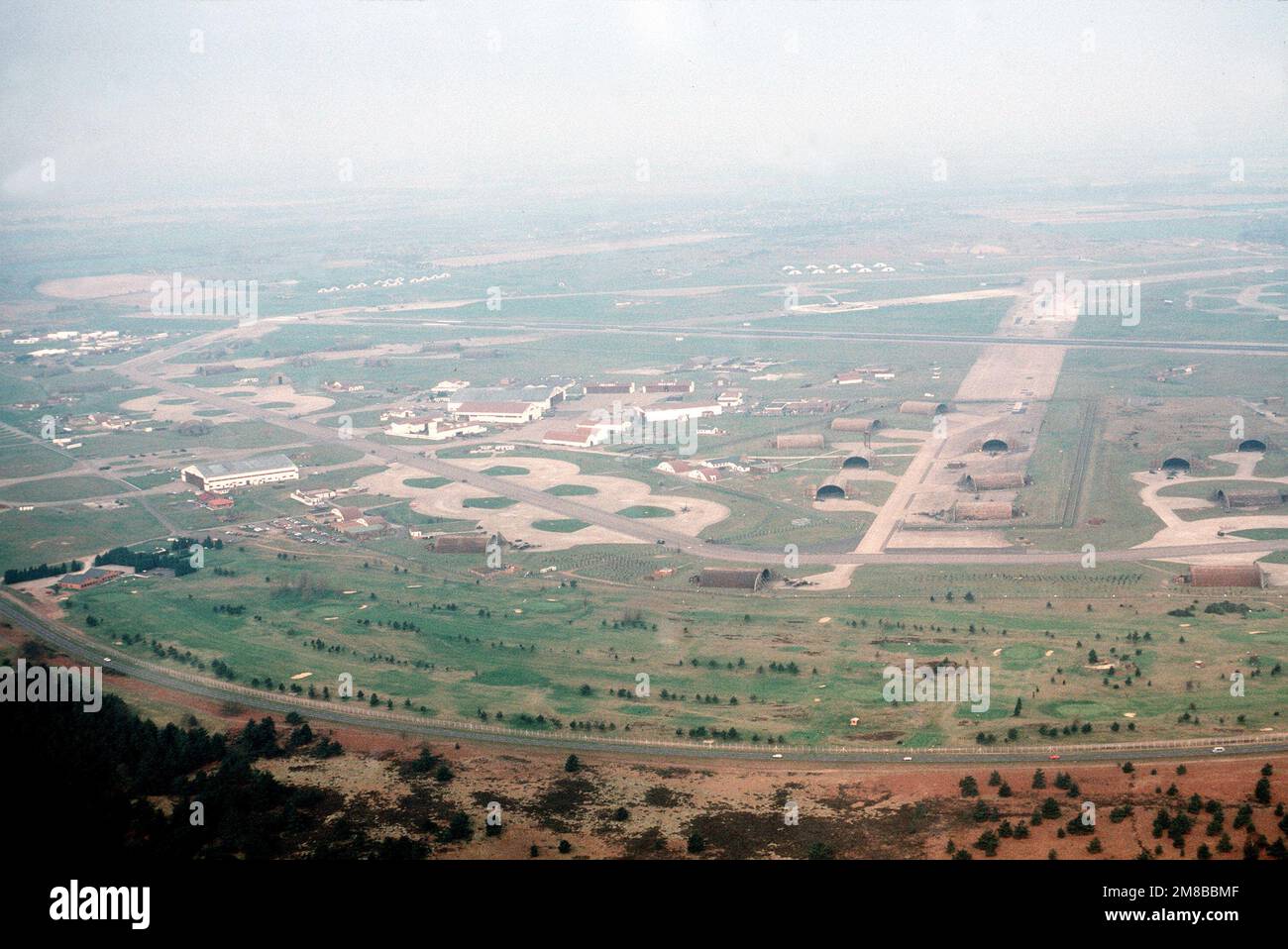 An aerial view of a portion of the base. The 48th Tactical Fighter Wing ...