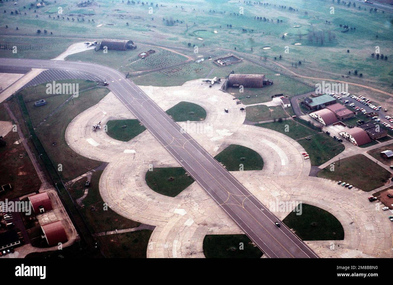 An aerial view of a portion of the base. The 48th Tactical Fighter Wing ...