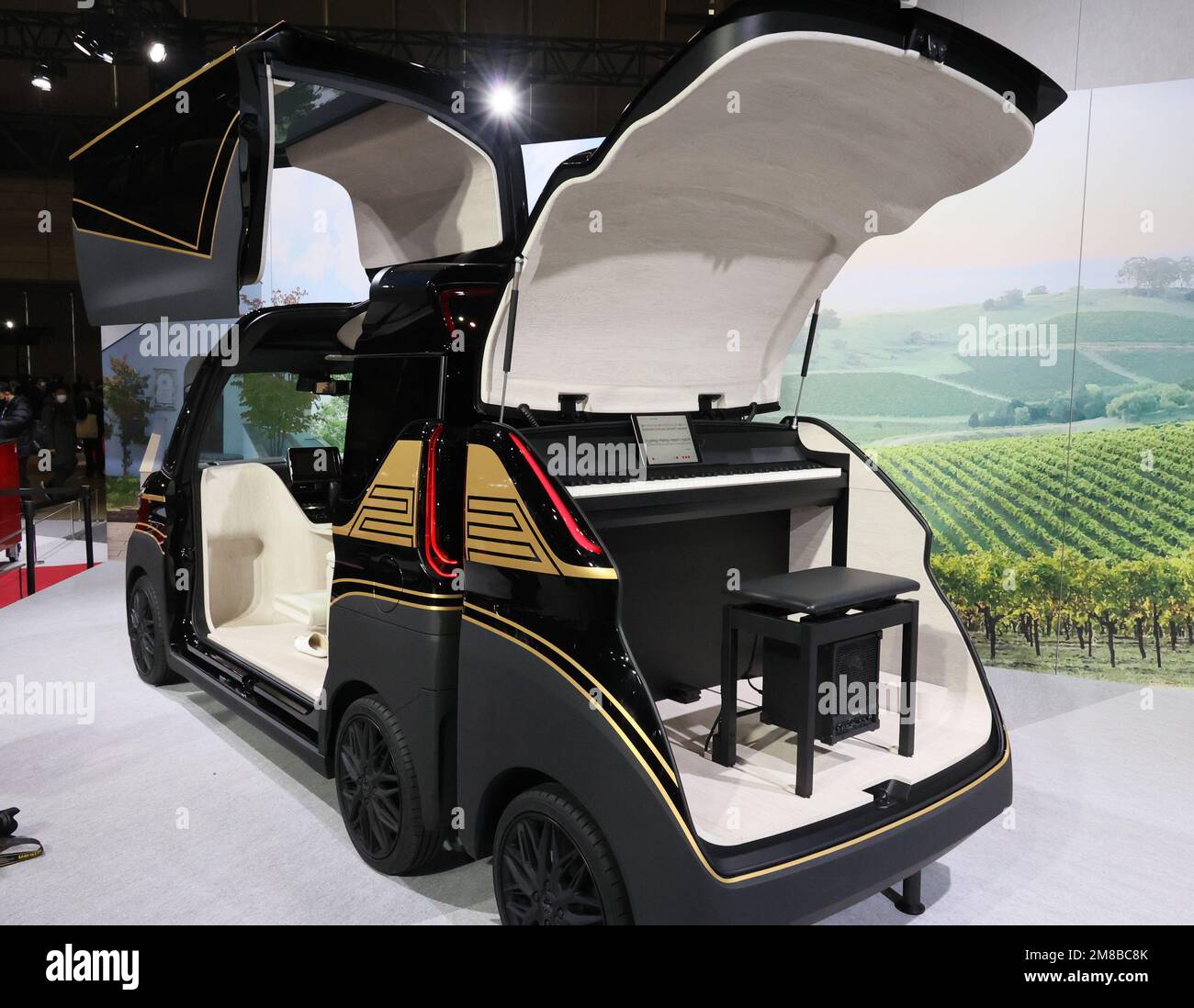 Chiba, Japan. 13th Jan, 2023. Japan's automobile giant Nissan Motor displays concept vehicle ...