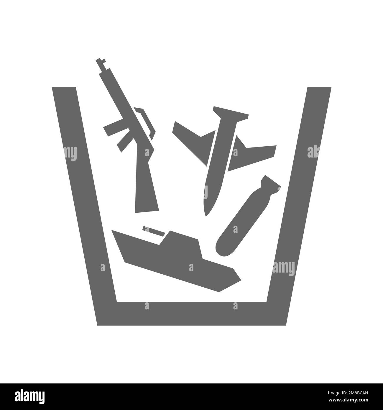 War weapon icons, graphics resource templates, vector illustrations ...