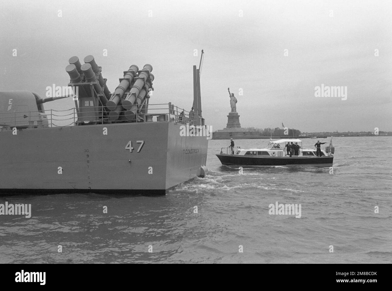 A 40-foot personnel boat assigned to the commander of Cruiser Destroyer ...