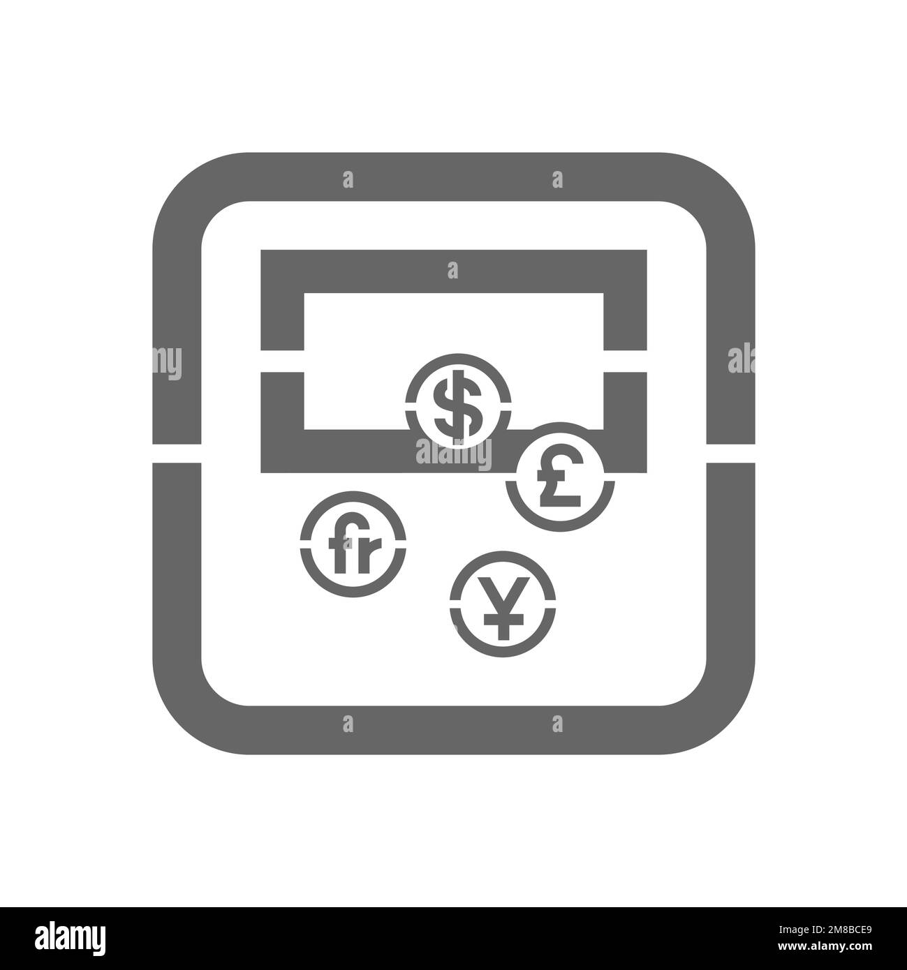 Currency exchange icon, graphic resource template, vector illustration ...