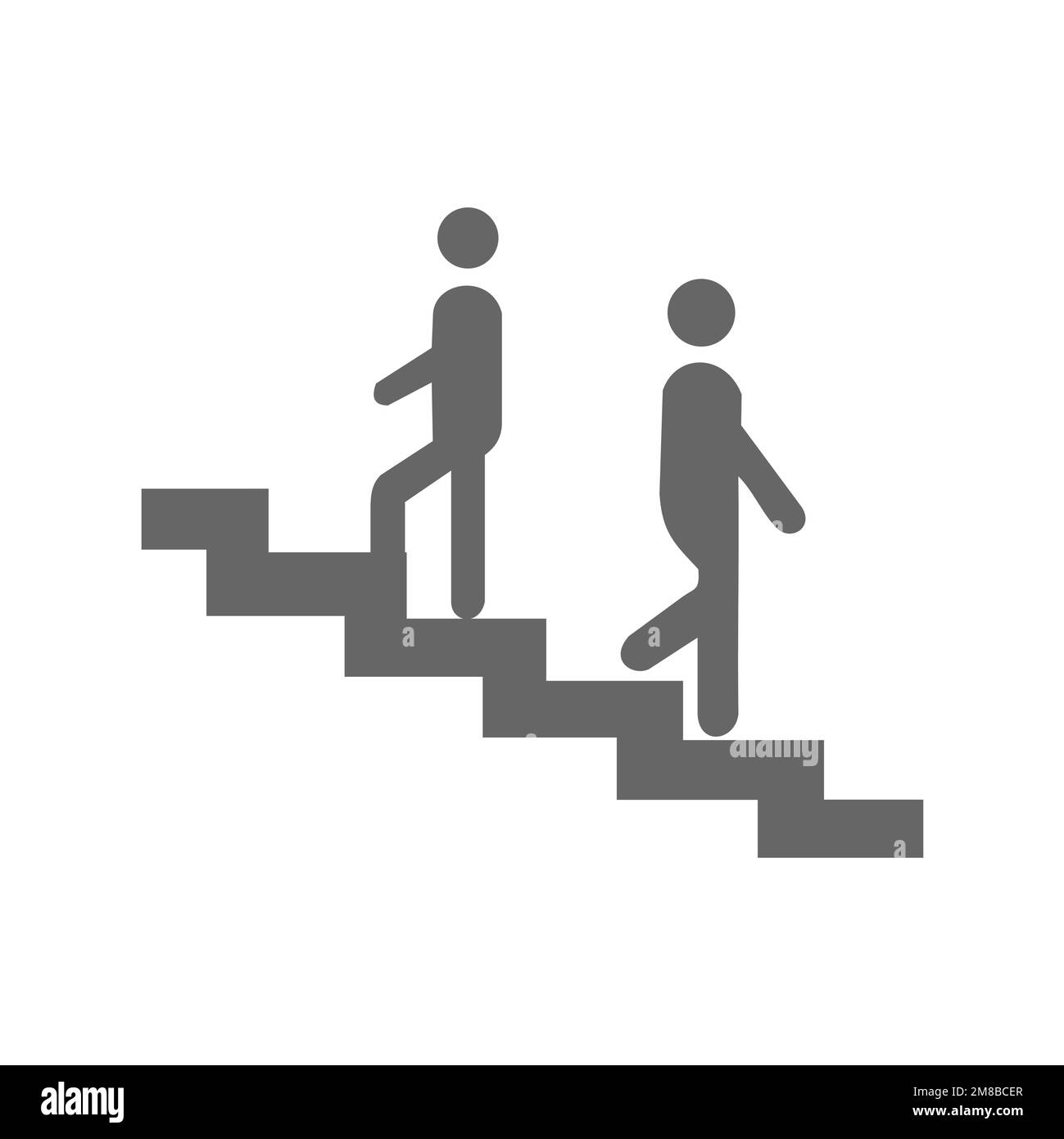 Up and down stairs icon, graphic resource template, vector illustration ...