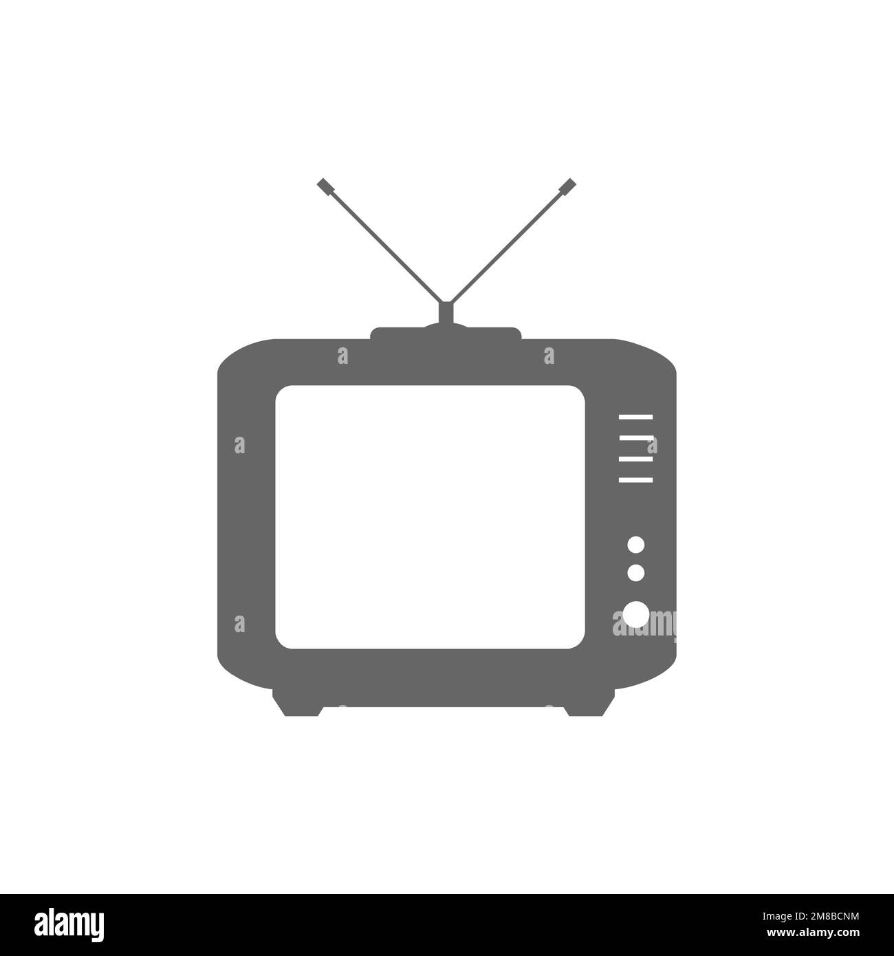 Vintage TV icons, graphics resource templates, vector illustrations ...