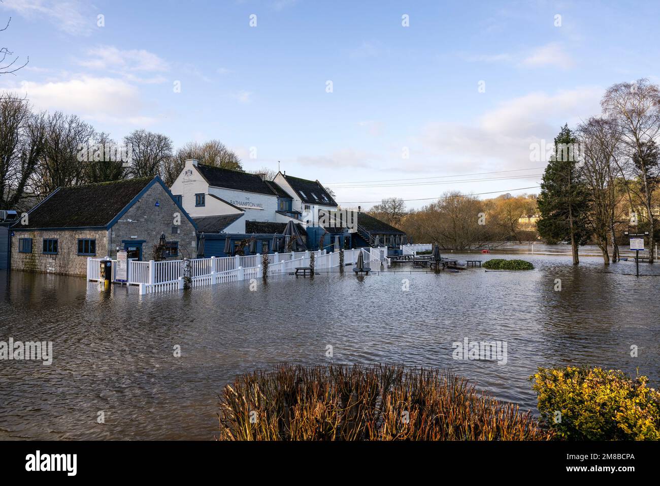 13.01.23. FLOODING SOMERSET. *pub name correction* The flooded ...