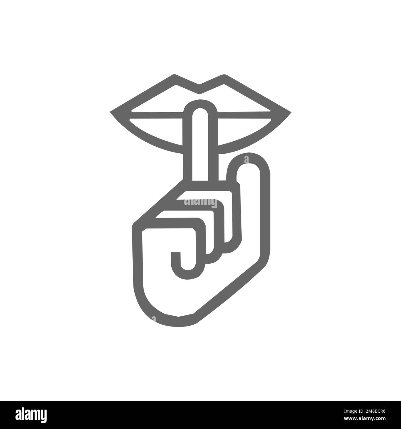 Shh icon, graphic resource template, vector illustration Stock Vector ...