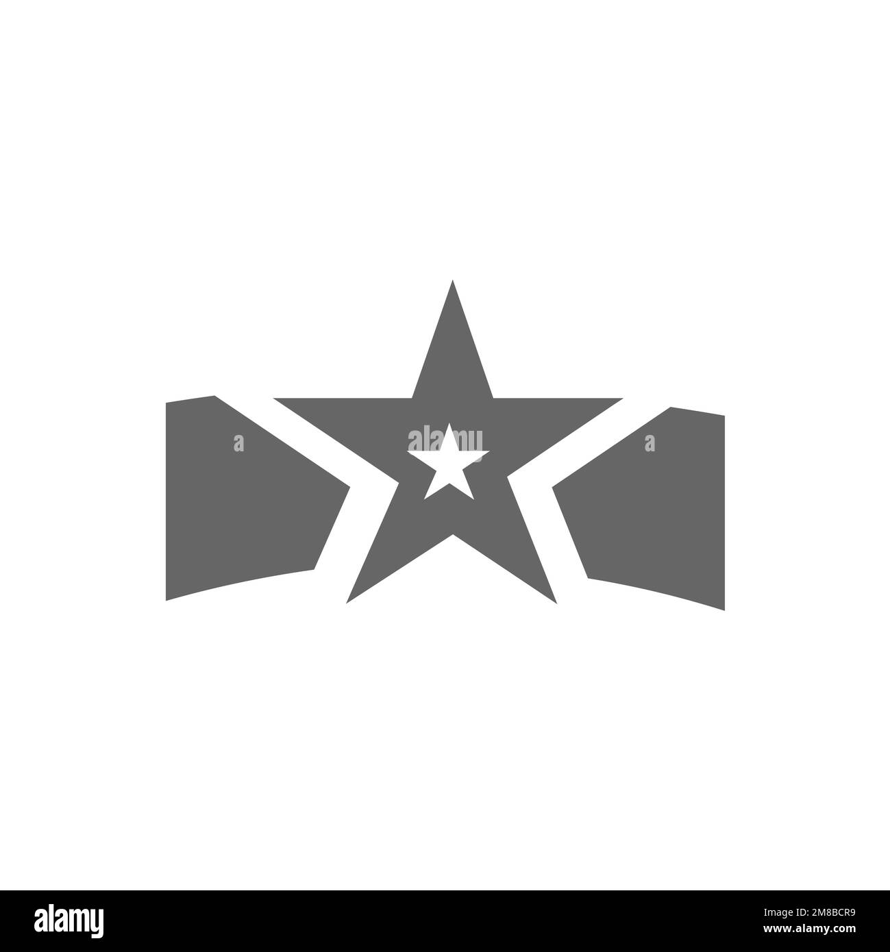 Five pointed star icon, graphic resource template, vector illustration ...