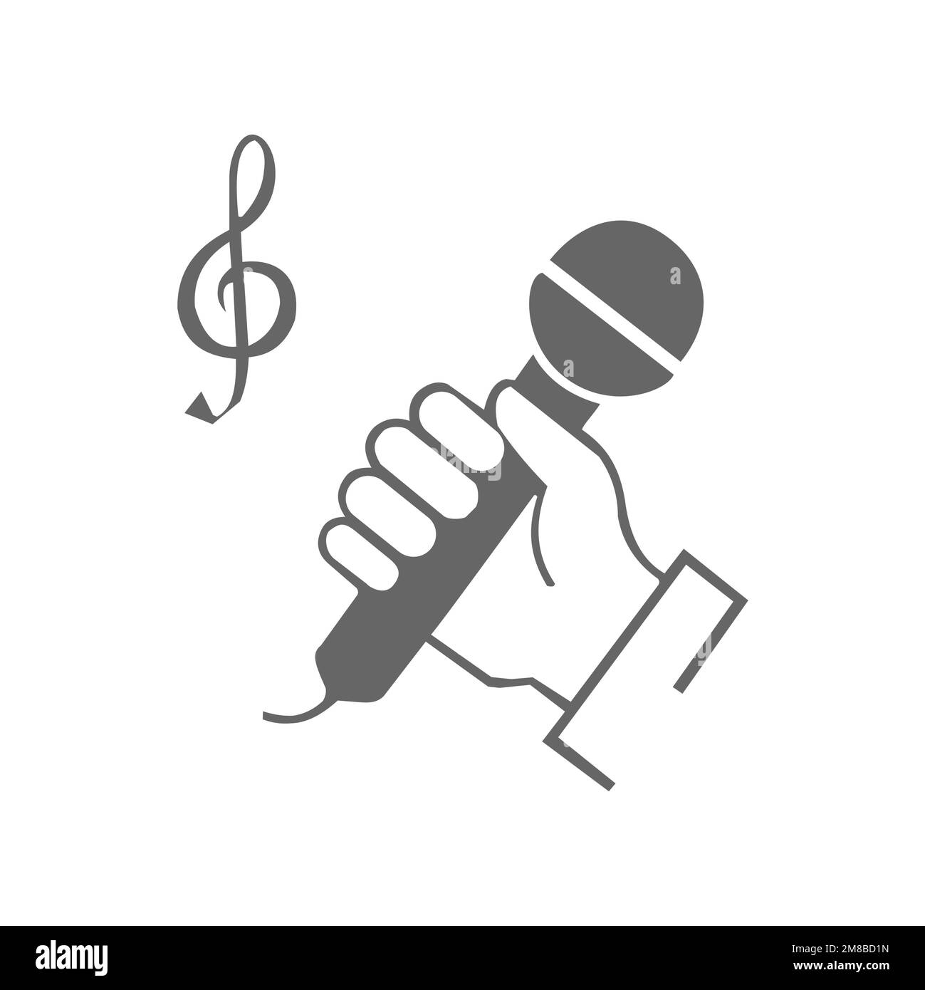 Singing icon, graphic resource template, vector illustration Stock ...