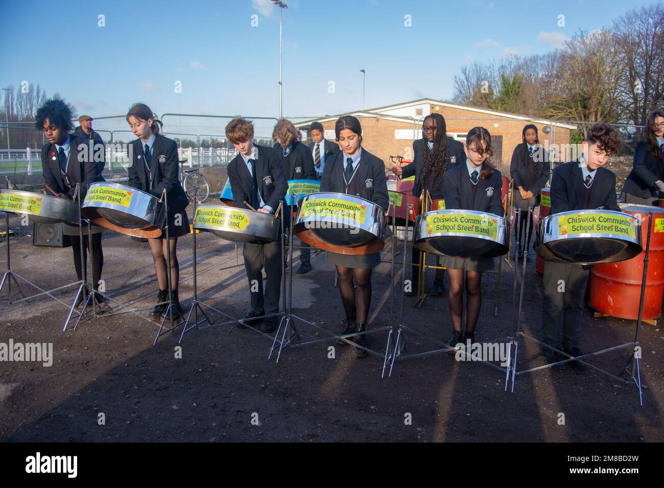 London, UK. 13th Jan, 2023. Dukes Meadows Bridge Opens Improved Thames ...
