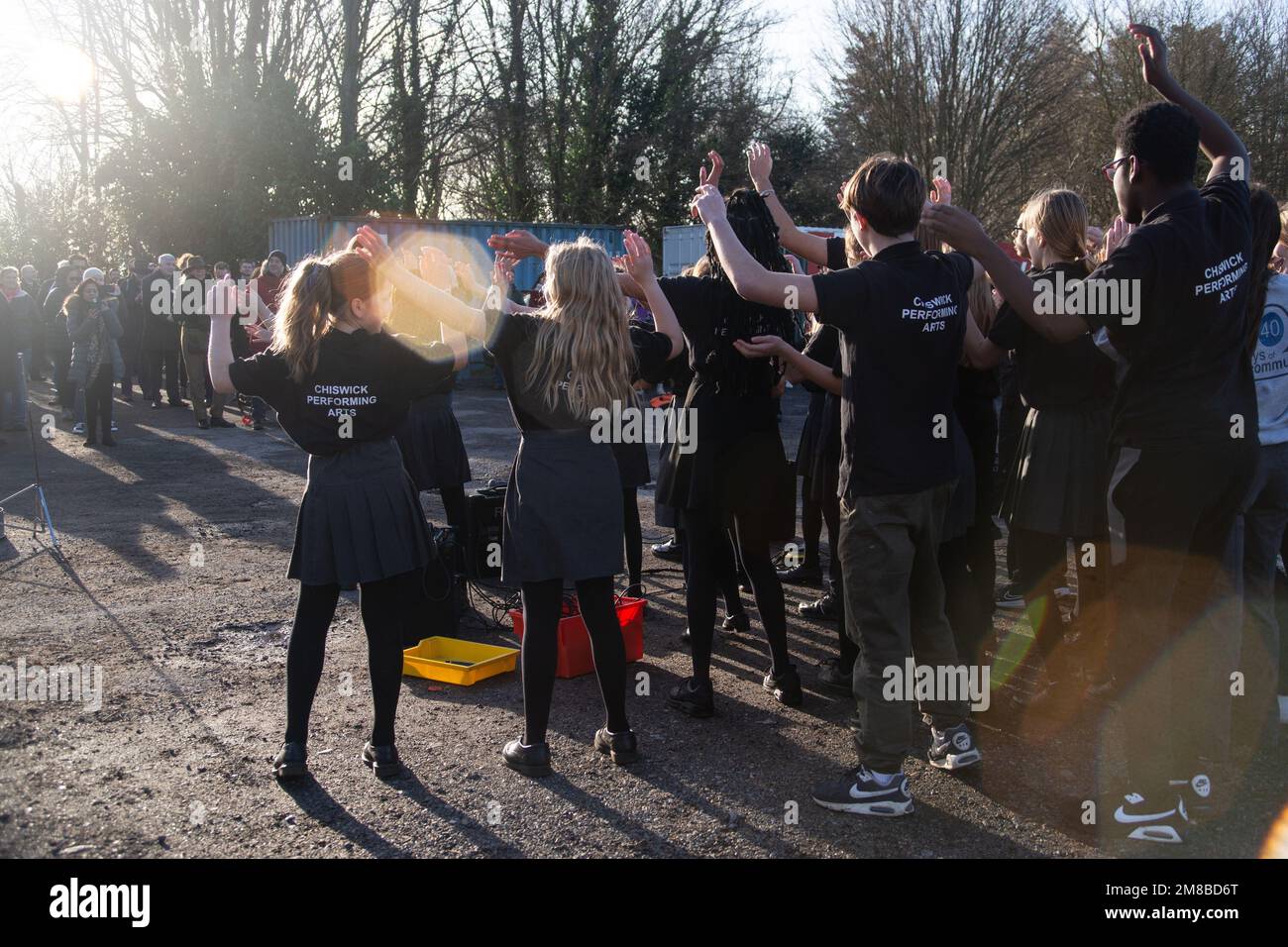 London, UK. 13th Jan, 2023. Dukes Meadows Bridge Opens Improved Thames ...