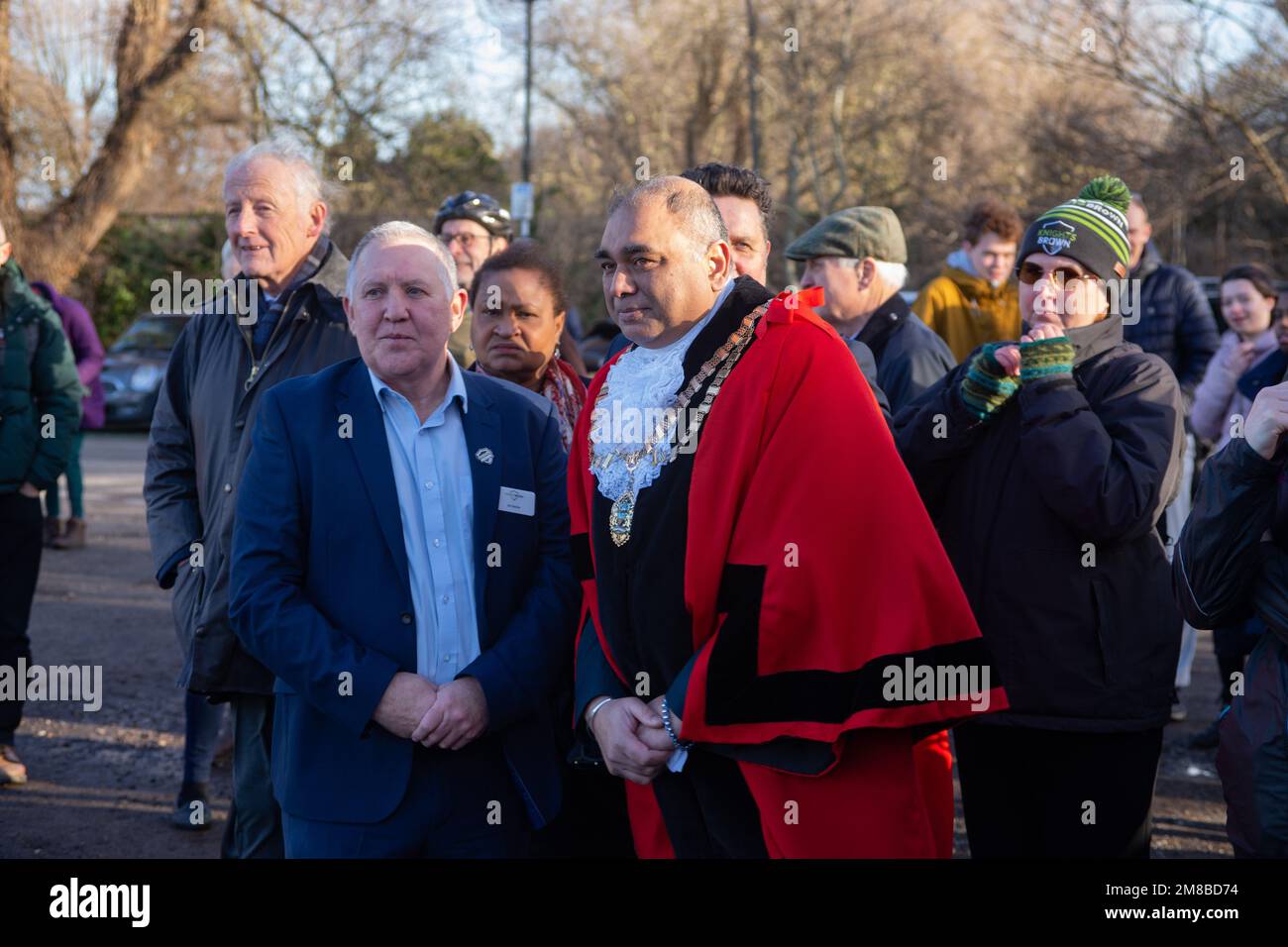 London, UK. 13th Jan, 2023. Dukes Meadows Bridge Opens Improved Thames ...