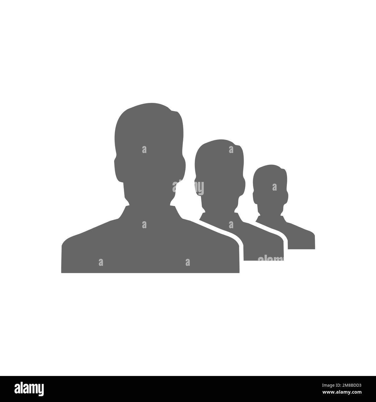 Multiple user icons, graphic resource templates, vector illustrations ...