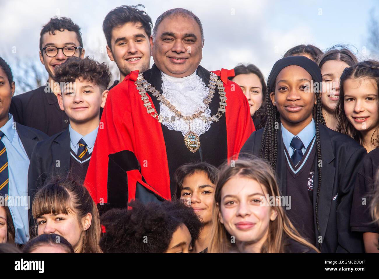 London, UK. 13th Jan, 2023. Dukes Meadows Bridge Opens Improved Thames ...