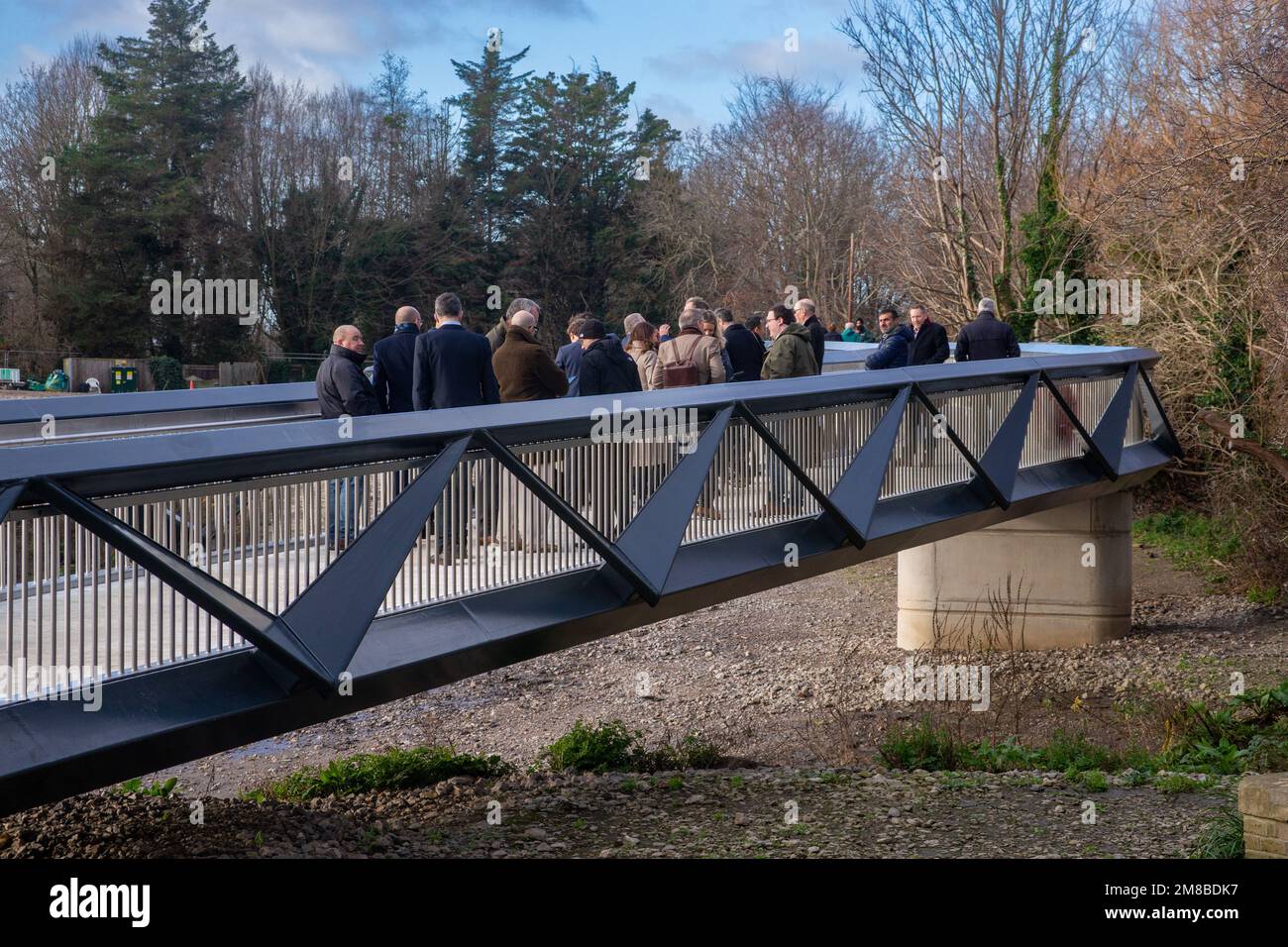 London, UK. 13th Jan, 2023. Dukes Meadows Bridge Opens Improved Thames ...