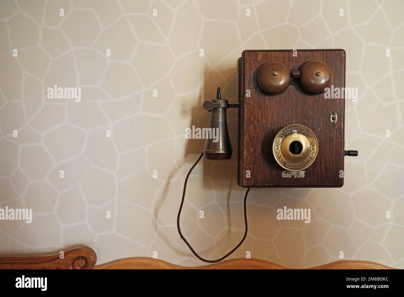 Copy of an antique telephone set Stock Photo - Alamy