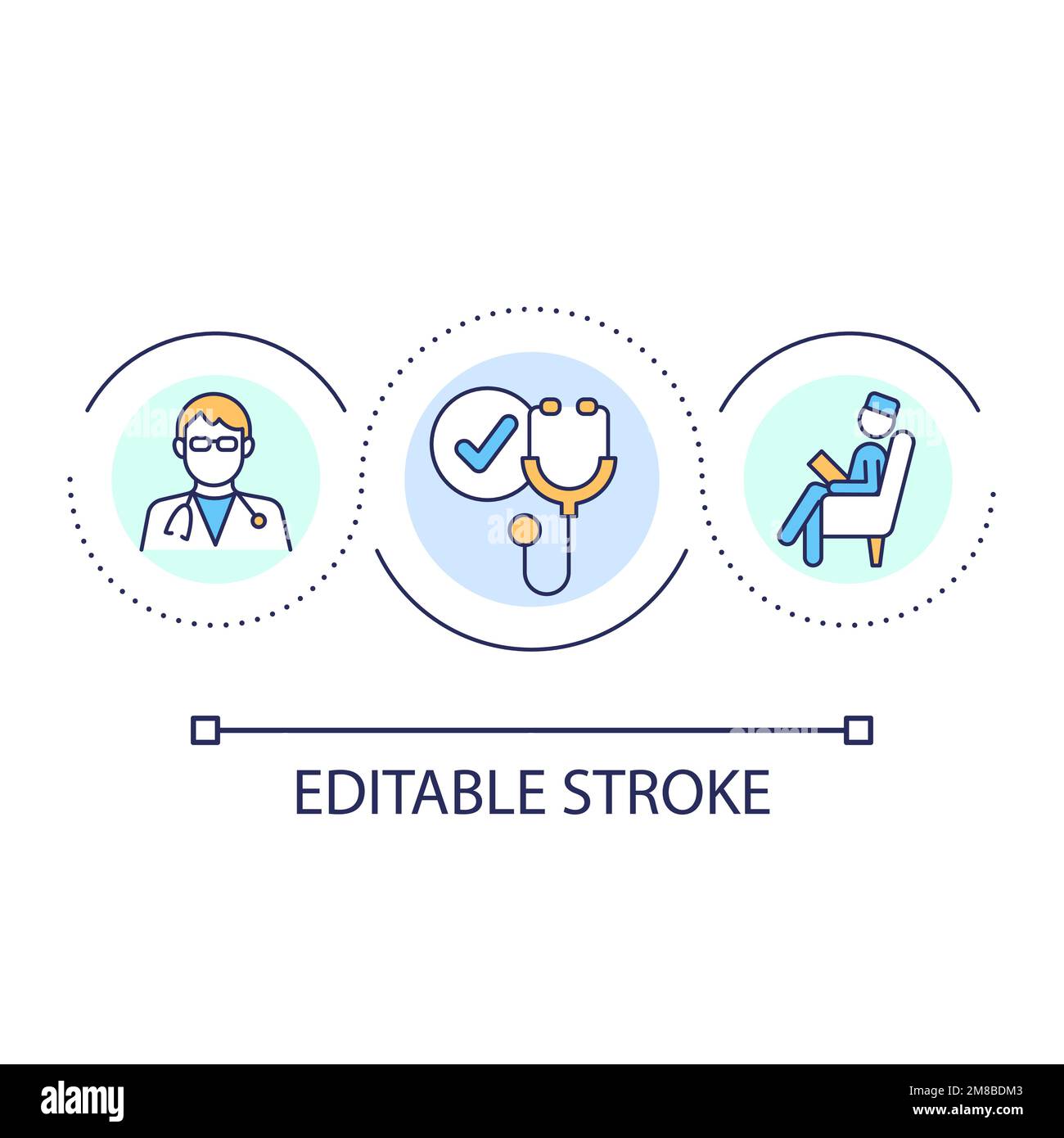 Professional physician loop concept icon Stock Vector Image & Art - Alamy