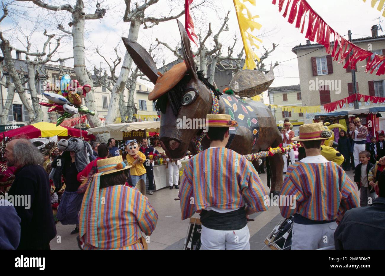 Traditional donkey festival in Gonfaron in the Var in Provence the ...