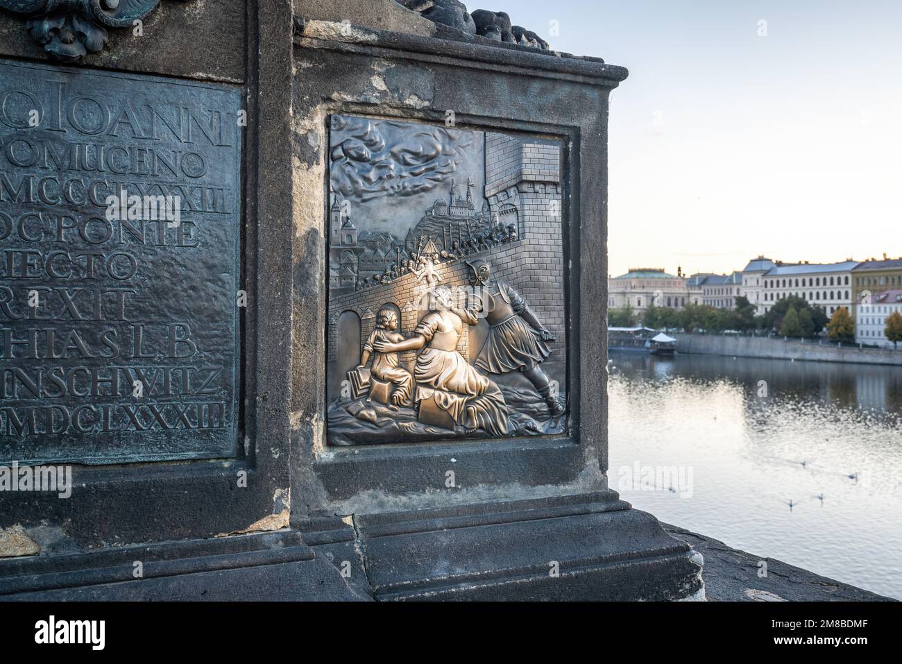 Plaque under the Statue of John of Nepomuk at Charles Bridge - rubbing ...