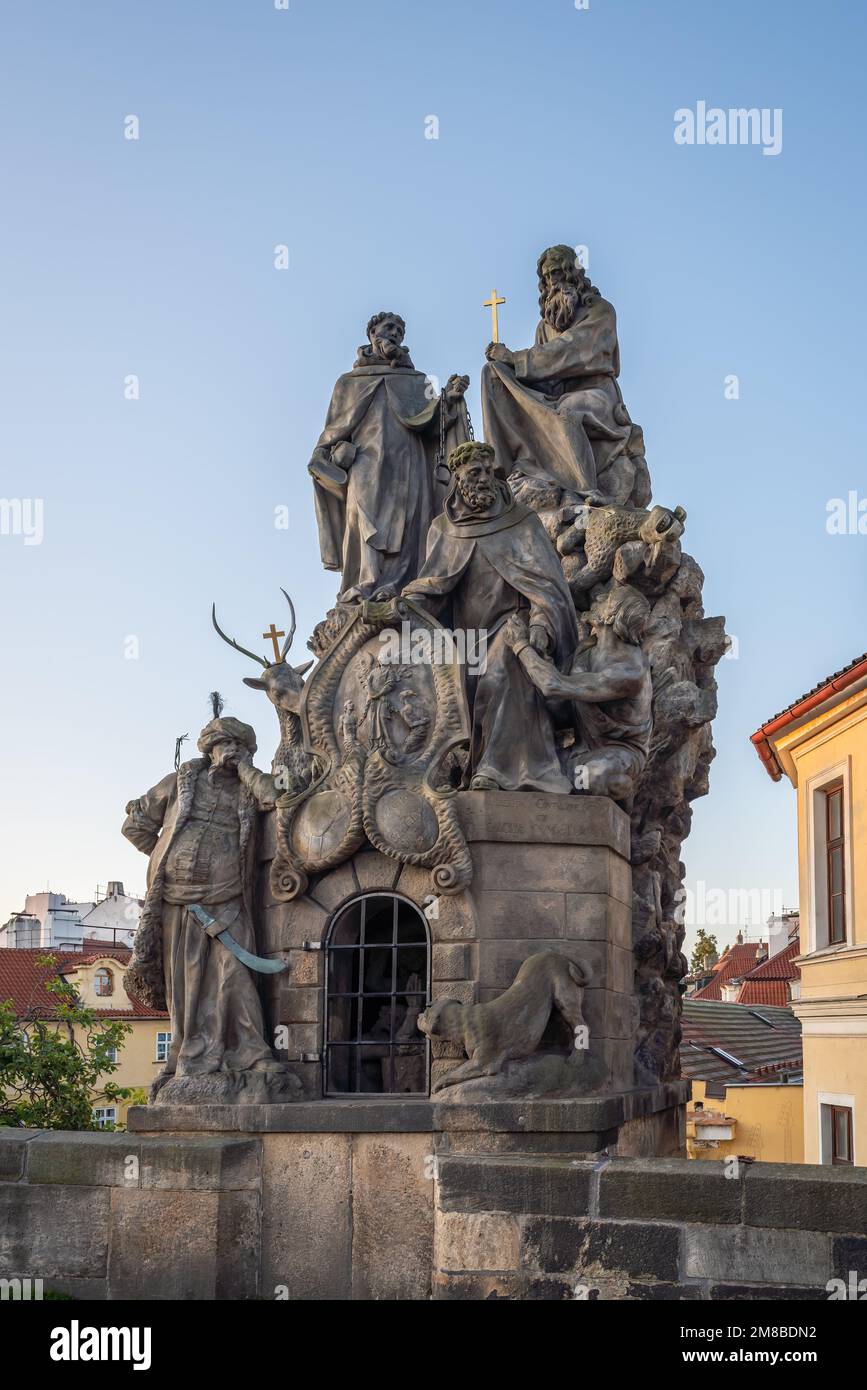 Statues of John of Matha, Felix of Valois and Saint Ivan at Charles ...