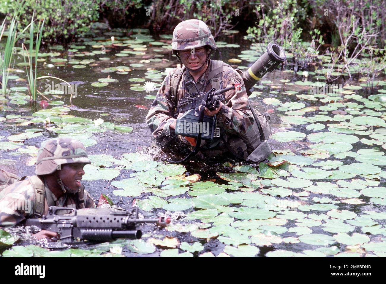 Two soldiers from the 1ST Bn., 504th Infantry, 82nd Airborne Div ...