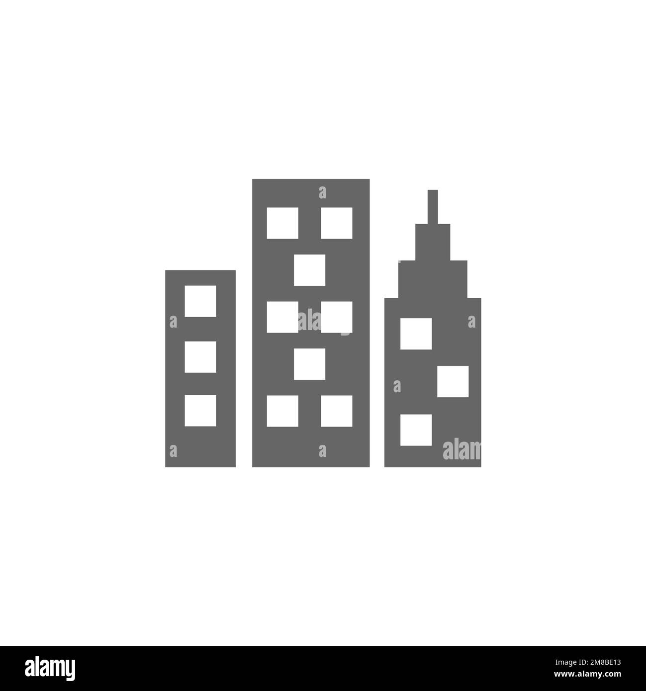 Building icons, graphic resource templates, vector illustrations Stock ...