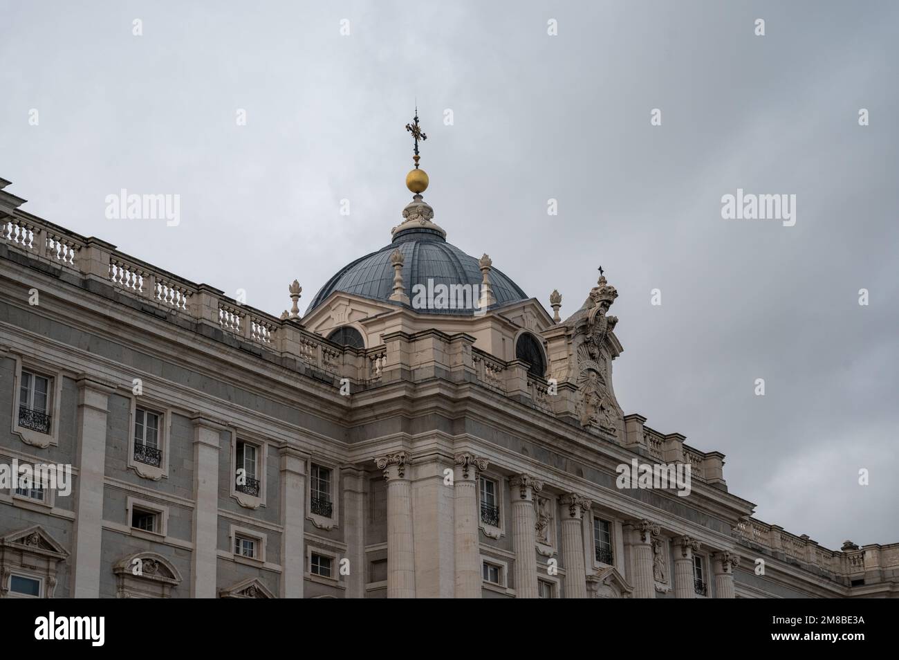 The beautiful dome with a cross on the mesmerizing Royal Palace of ...