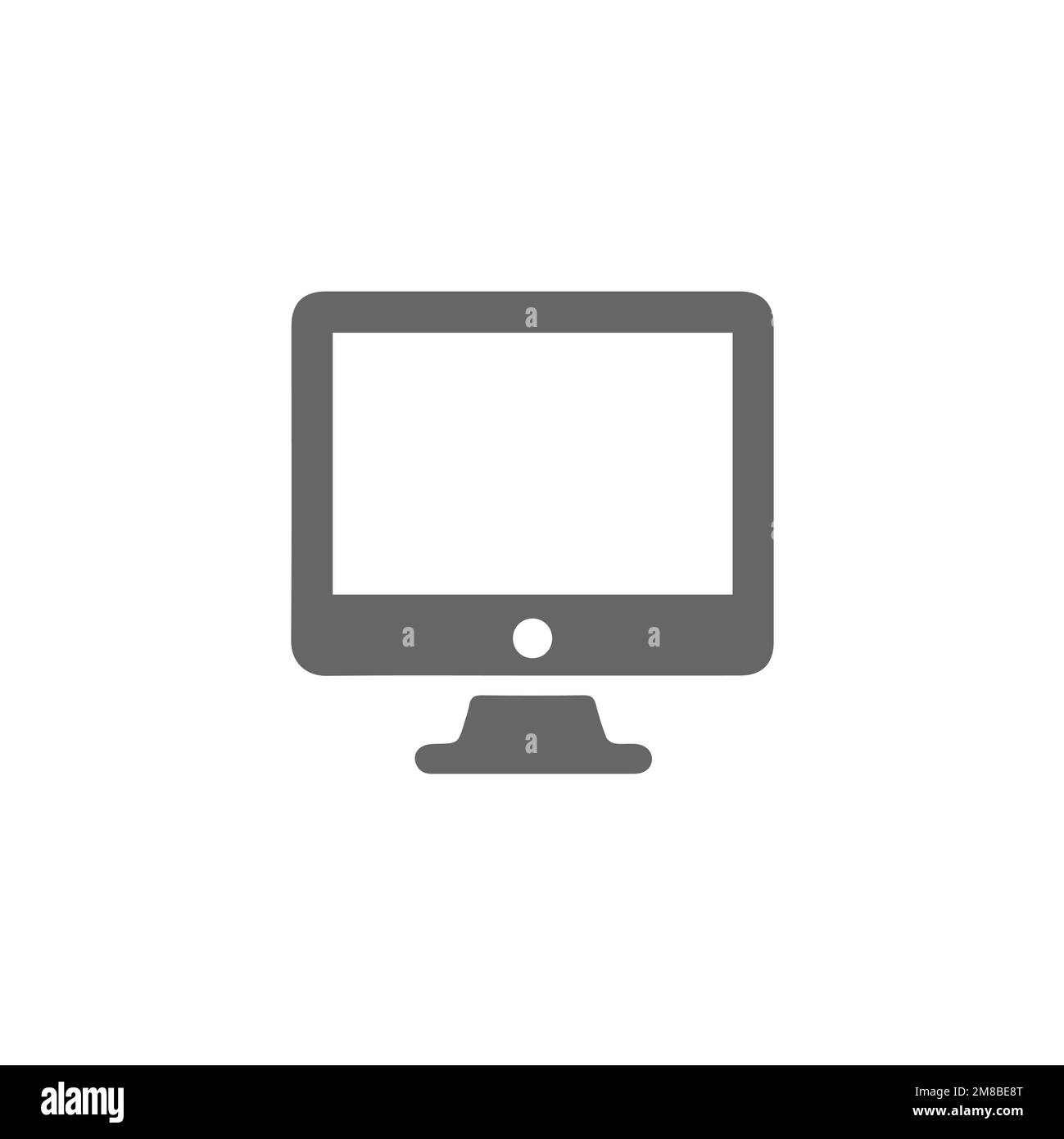 Computer monitor icon, graphics resource template, vector illustration ...