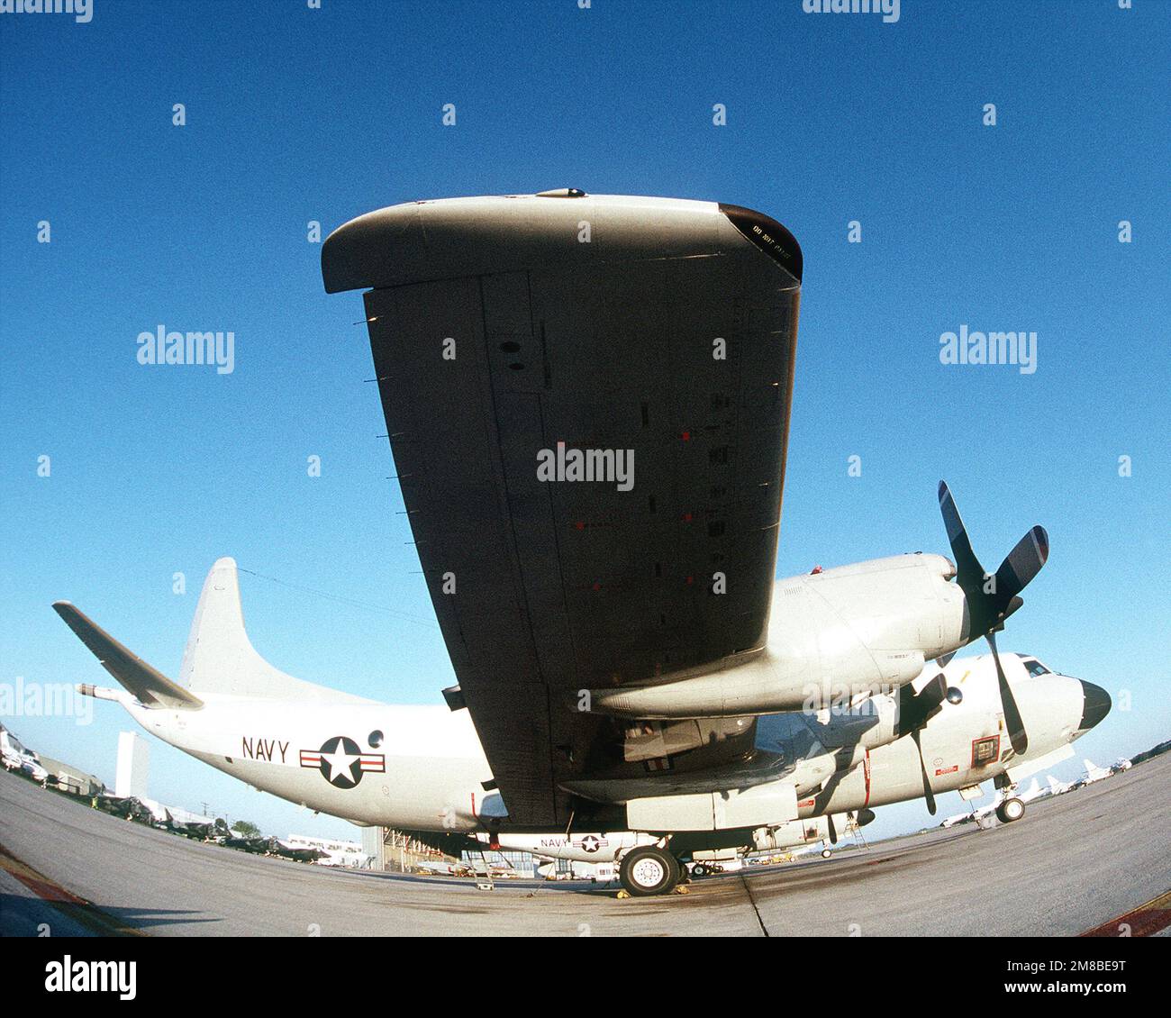 A right side close-up of a P-3B Orion aircraft of Naval Air Reserve ...