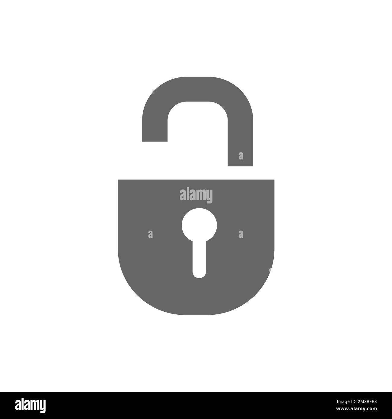 Unlock icon, graphic resource template, vector illustration Stock ...