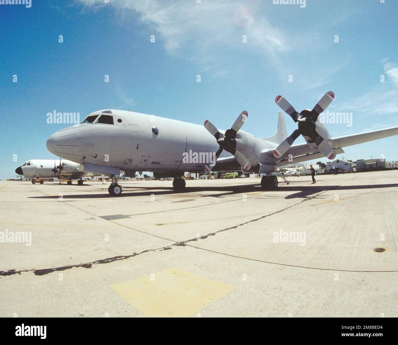 A P-3B Orion aircraft of Naval Air Reserve Patrol Squadron 68 (VP-68) shows off its new paint ...